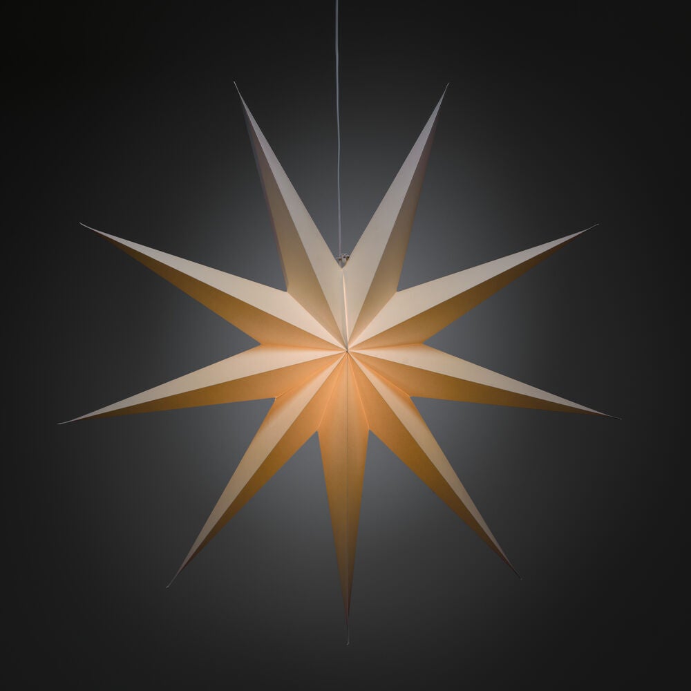 9 Point Paper Star 115cm White | Konstsmide