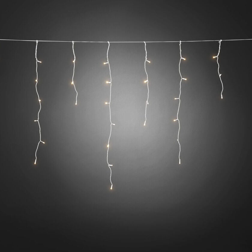 240 LED Icicles W W Timer B/O | Konstsmide