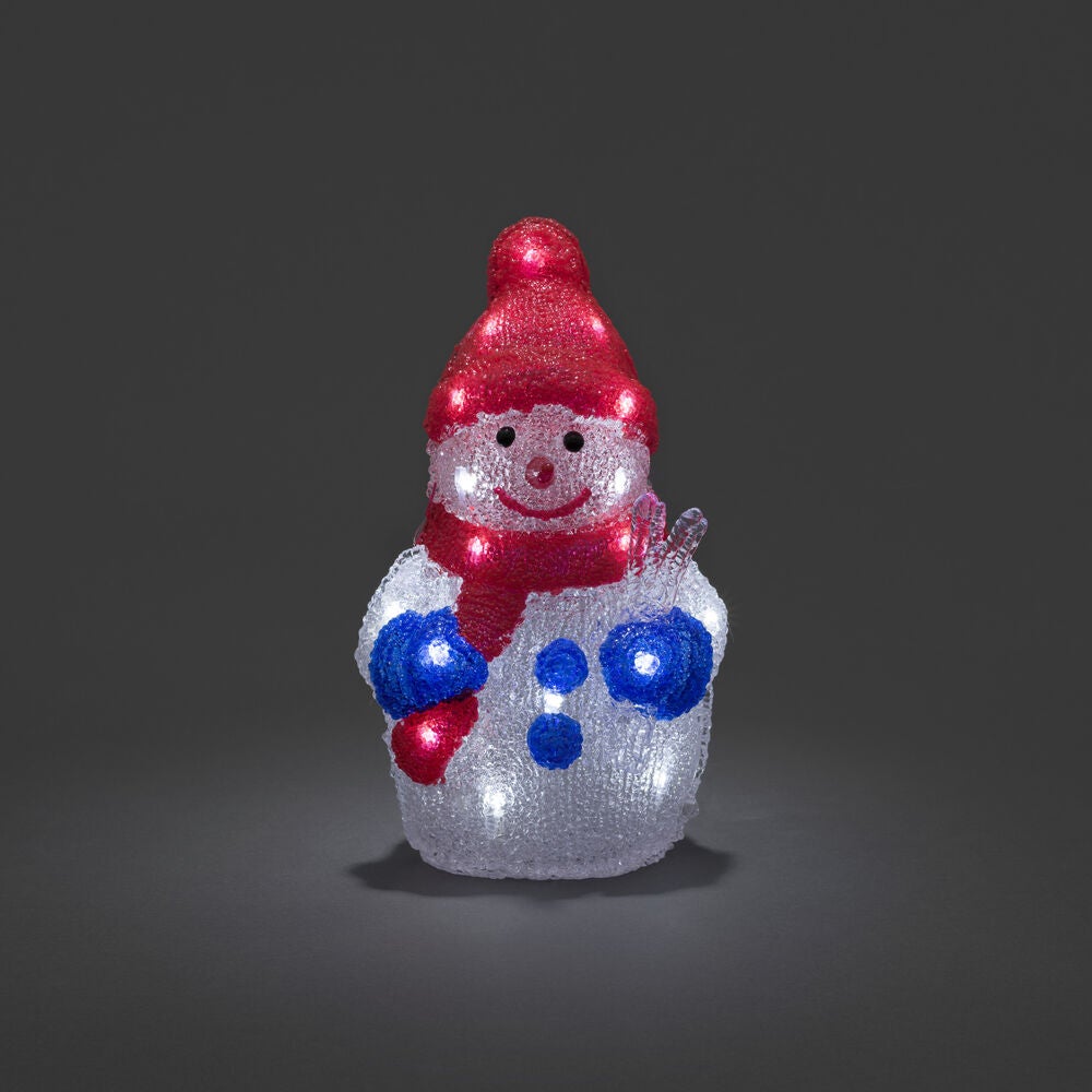 Acrylic Snowman, 24 White LED | Konstsmide