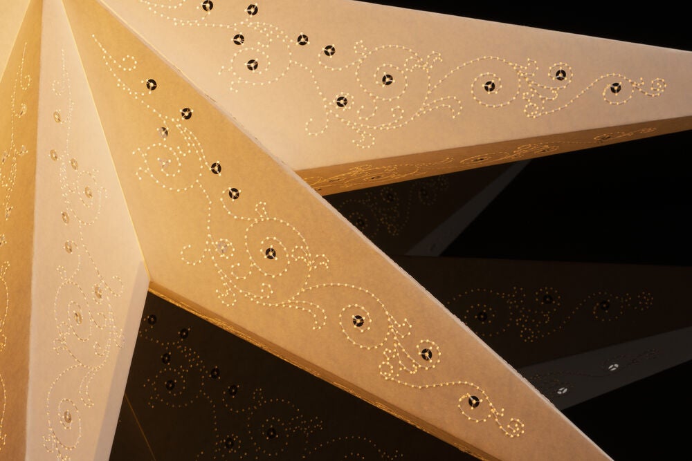 Paper star 78cm white, 7 point | Konstsmide