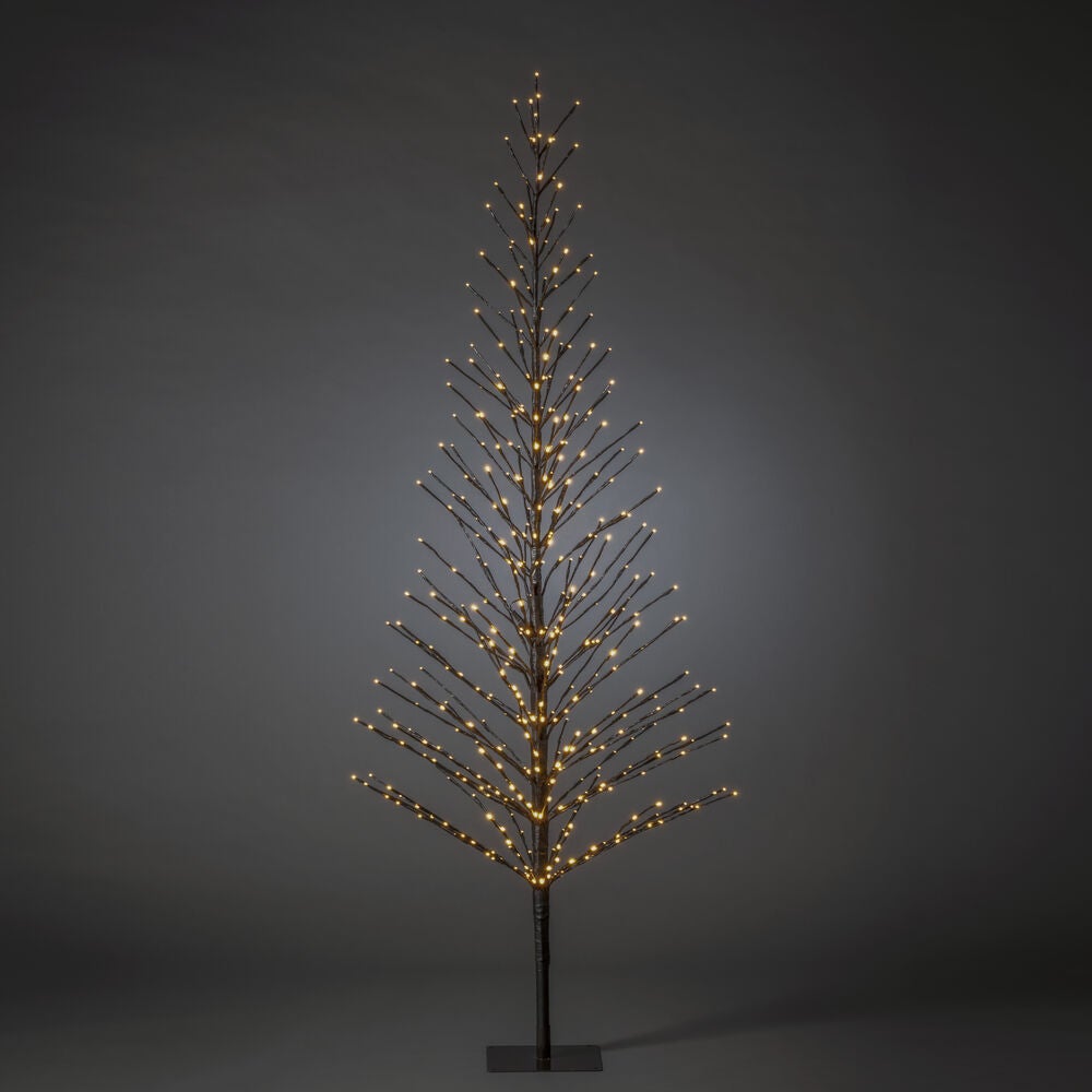 Black tree 210cm, LED, IP44 | Konstsmide